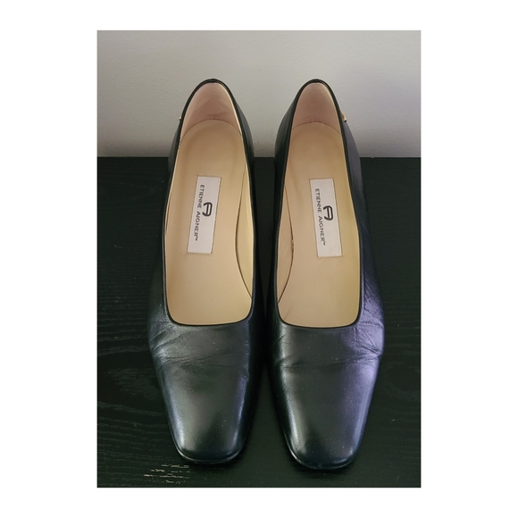 Etienne Aigner | Shoes | Etienne Aigner Sarah Black Leather Blocked ...